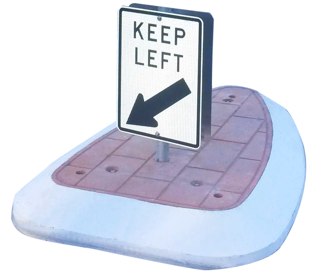 Concrete Traffic Islands