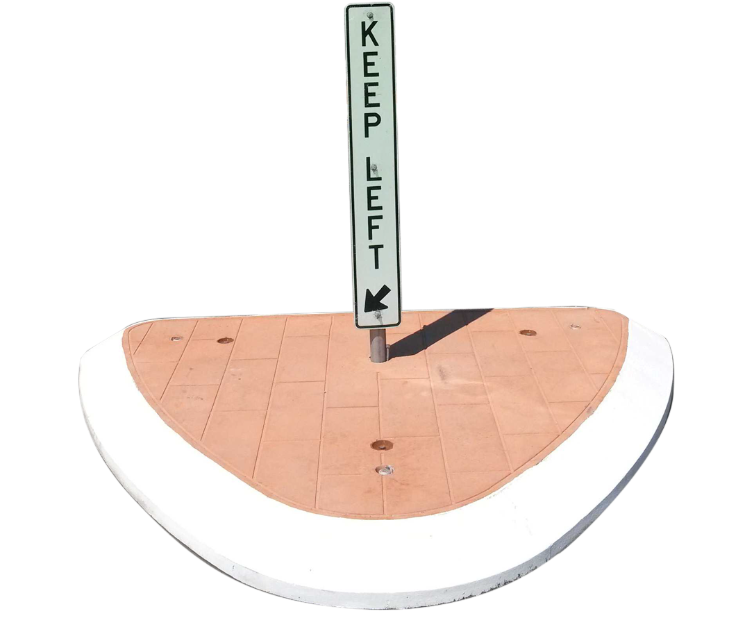 Concrete Traffic Islands