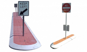 Concrete Traffic Islands