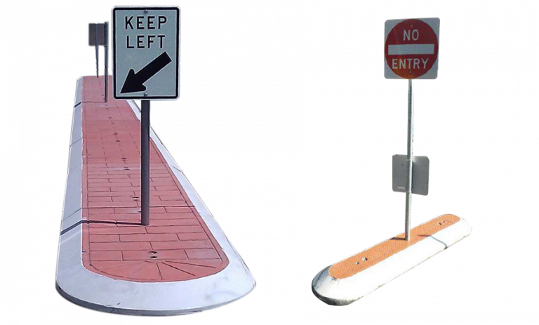 Concrete Traffic Islands